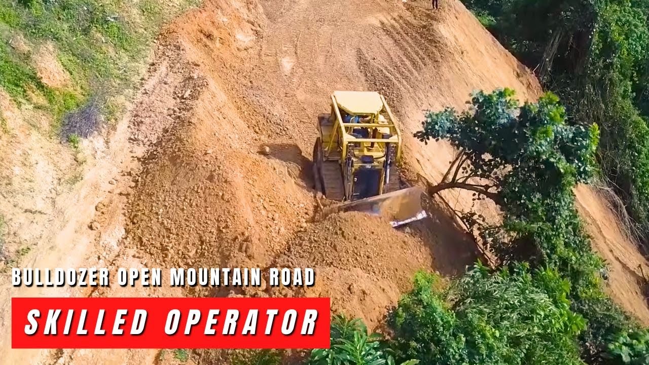 Unbelievable Dozer Operator Skill CAT D6R XL Opening Forest Road, Dozer ...