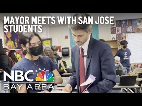 San Jose Mayor Meets With Students Concerned About Homeless Encampments Near Their School