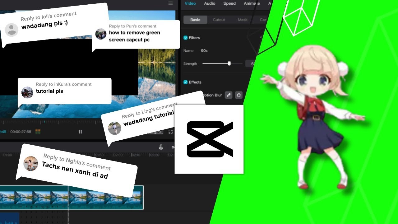 Easy Green Screen Removal with CapCut | Simple Video Editing Tutorial - YouTube