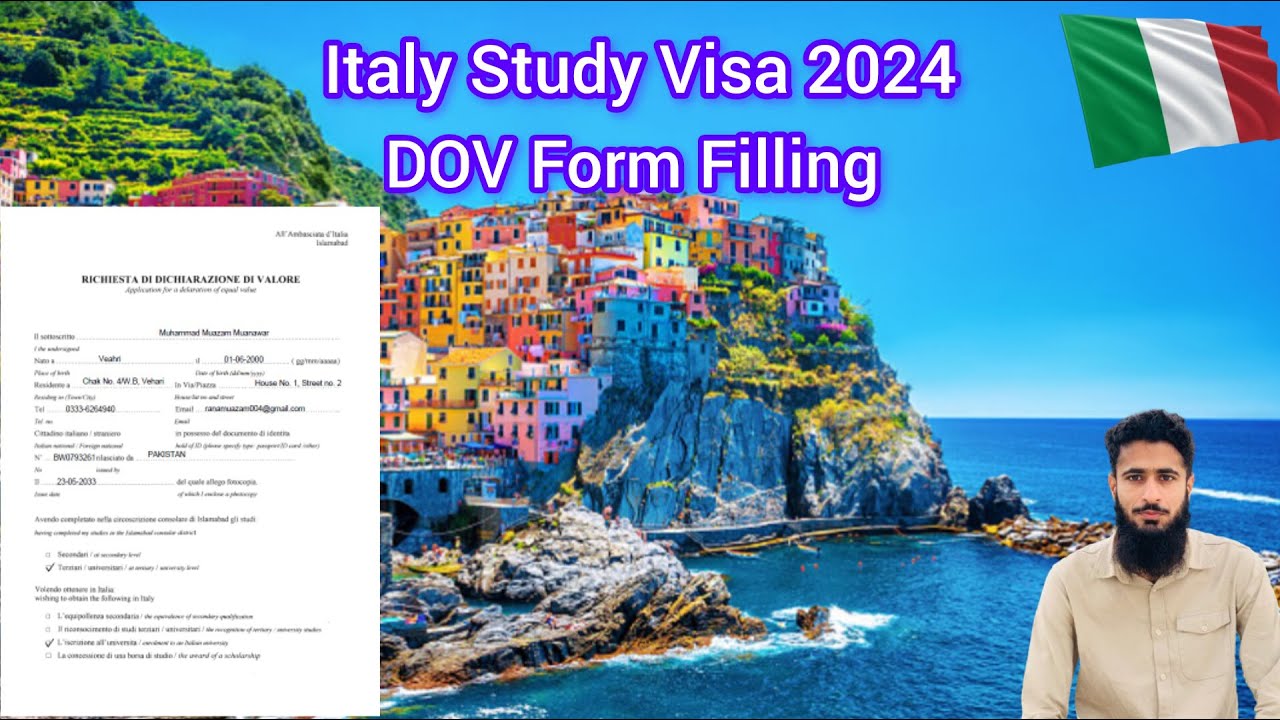 How to Fill DOV Form for Italy 2024 || How to apply for DOV 2024 ...