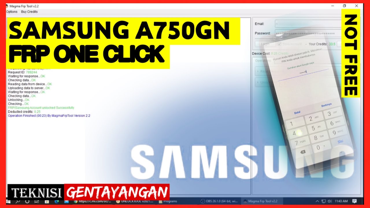 FRP SAMSUNG A7 (A750GN) PAKE CARCEP SAJA , ONE KLIK DONE ..|| NOT FREE ...
