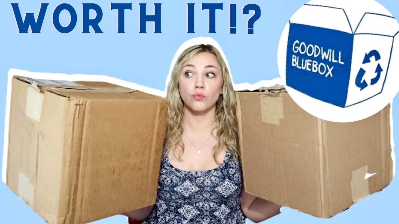 Goodwill Bluebox Thrifty Apparel Boxes! $30/20 Items- Worth It!? - YouTube