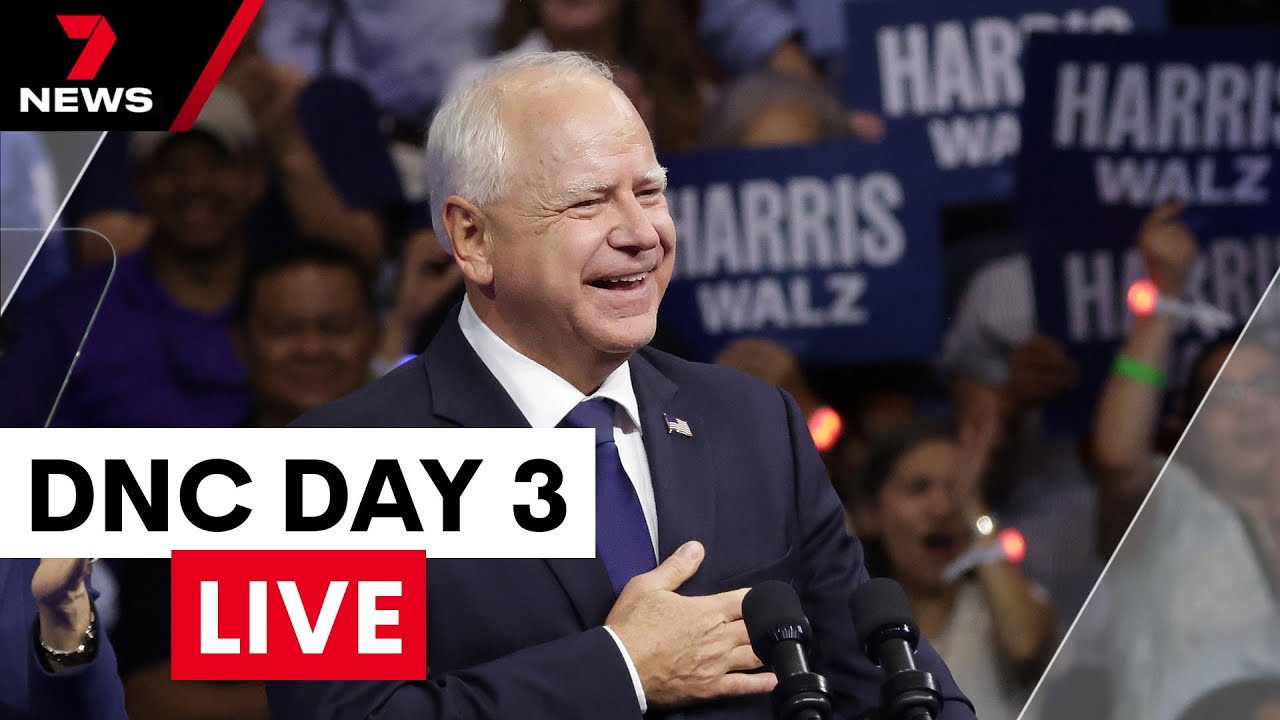 7NEWS Australia - Democratic National Convention Day 3 - YouTube