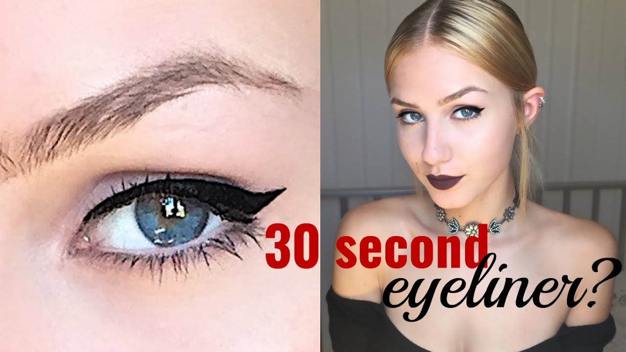 How to Apply the Perfect Cat Eye in 30 seconds | Stella - YouTube