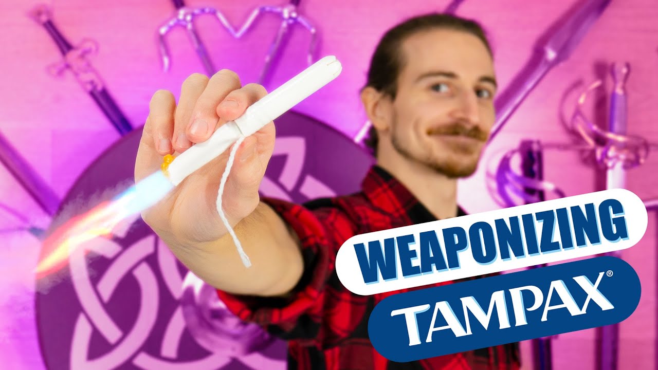 Turning tampons into missiles - YouTube