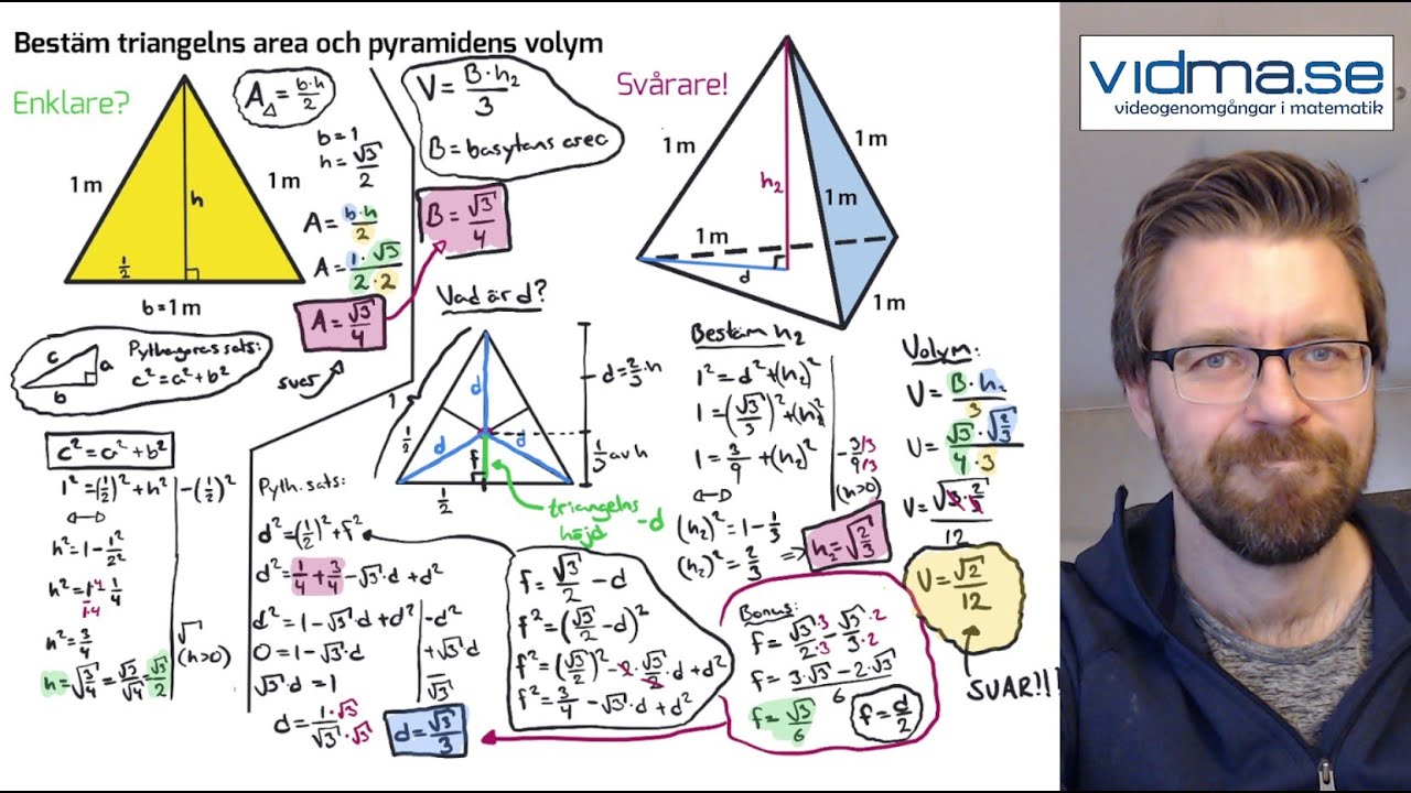 Matematik 1, 2, 3, 4, 5. UTMANANDE A-UPPGIFT: Arean av liksidig ...
