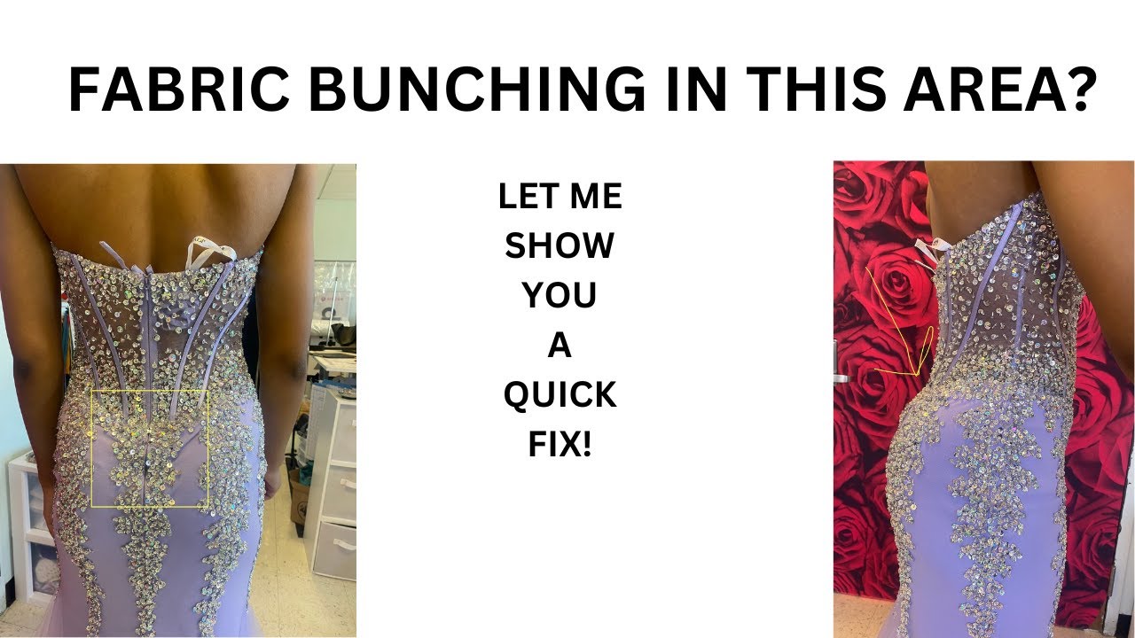 DRESS BUNCHING IN THE BACK ALTERATION - THIS ALTERATION WORKS! PROM ...