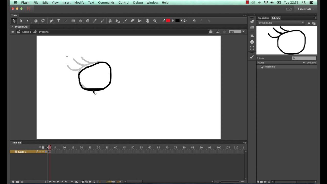 Animated Eye Blink and the principles of animation - YouTube