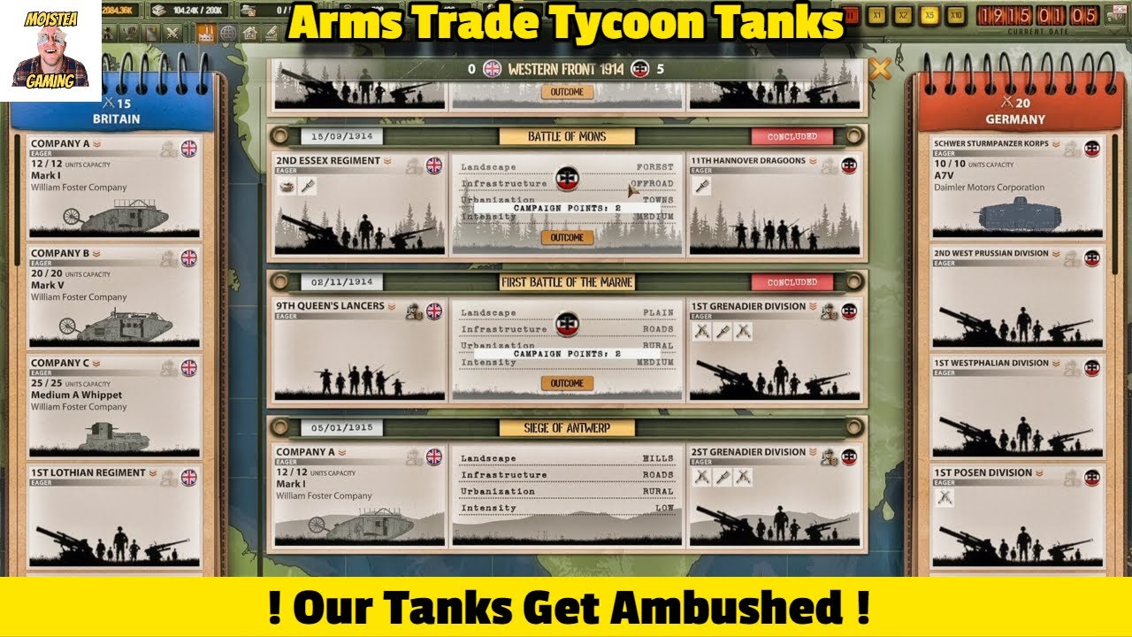 Our Tanks Get Ambushed !! Testing Of Arms Trade Tank Tycoon - YouTube
