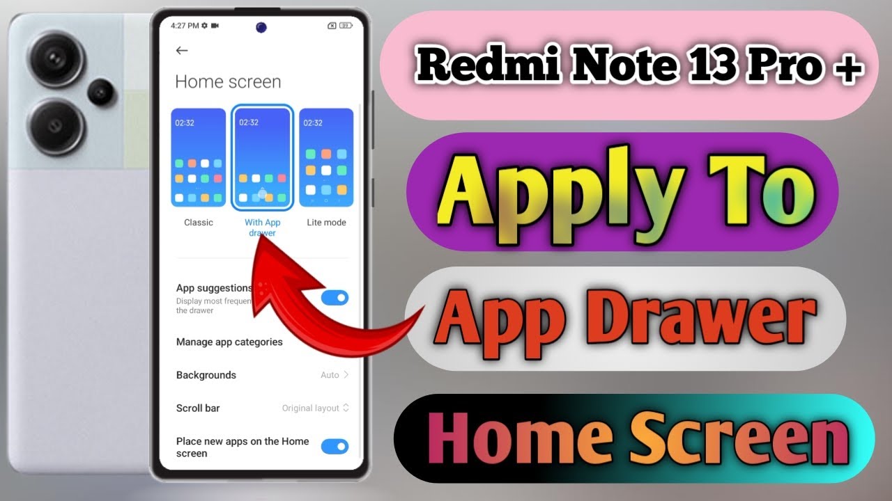 how to change home screen style on redmi note 13 pro plus, redmi note ...