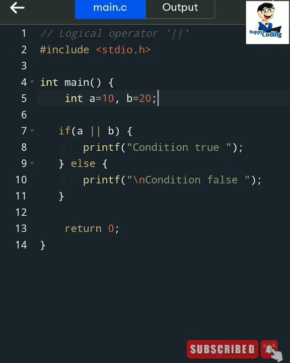 Logical Operator With Two Non Zero Values Using C In Tamil Happycoding Cprogramming 