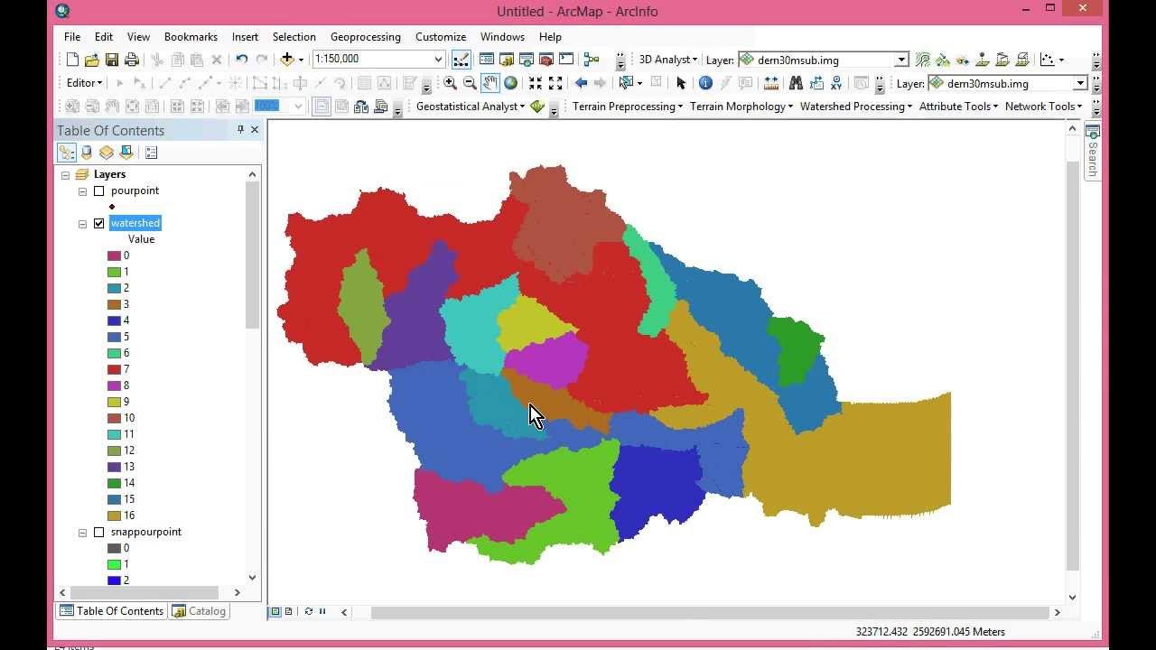 Automatic Extraction of Watershed using DEM data - YouTube