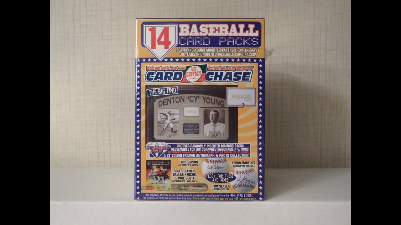 World's Greatest Card Chase Unboxing - 14 Unopened Baseball Card Packs ...