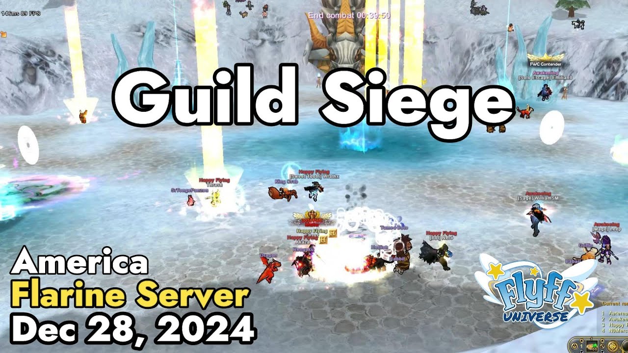 Guild Siege (Flarine Server) December 28, 2024 | Flyff Universe - YouTube