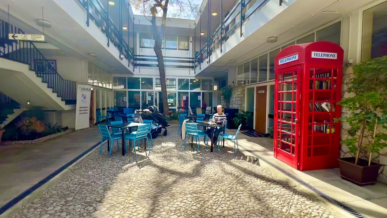 Life in Gibraltar, Coffee Break at John Mackintosh Hall - YouTube