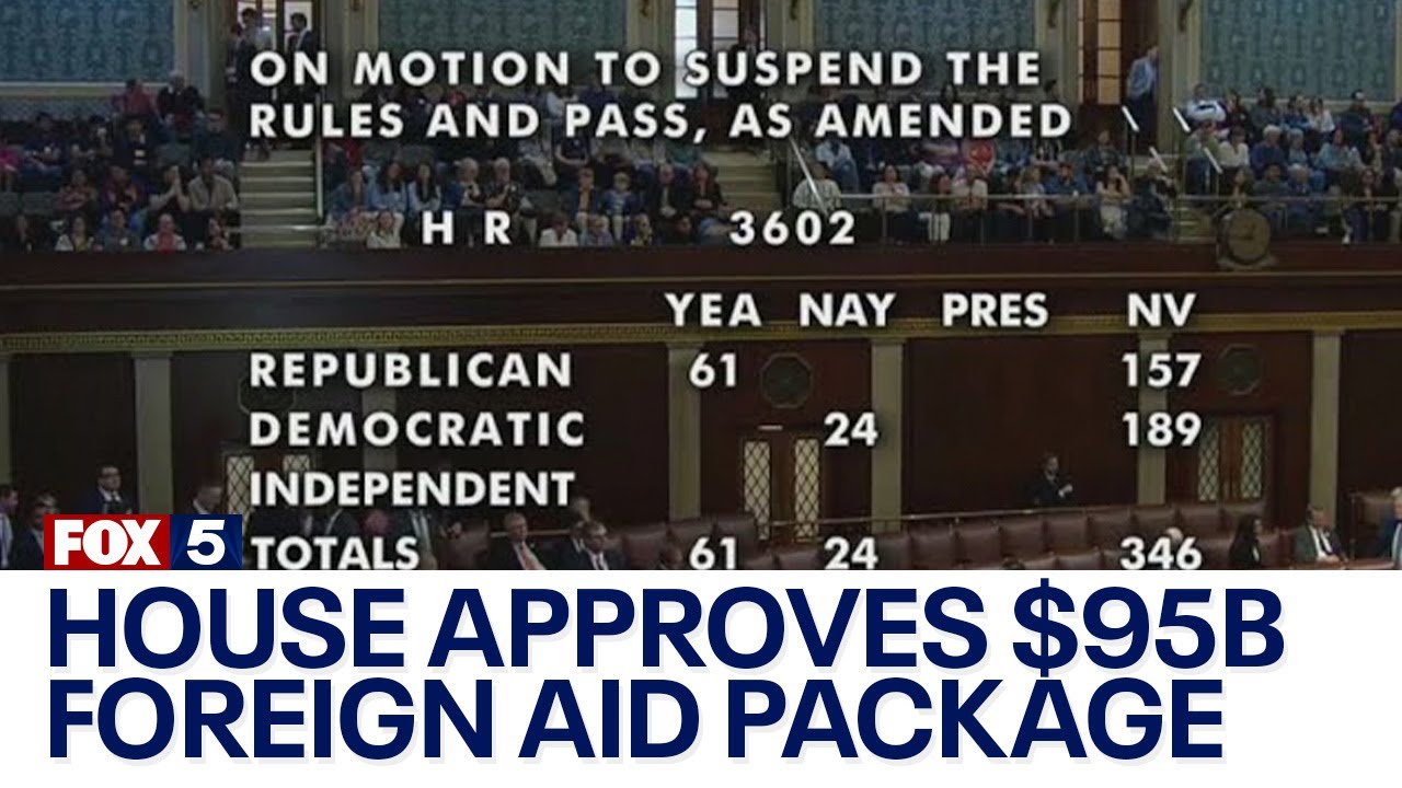 House approves $95B foreign aid package - YouTube