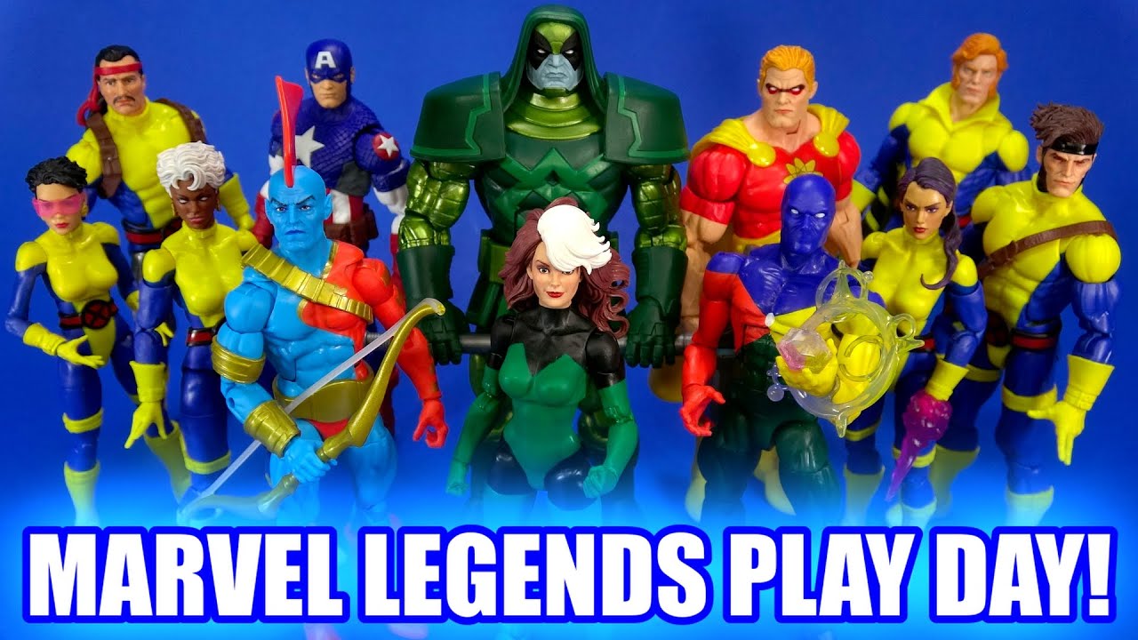 Marvel Legends Play Day! X-Men Guardians of the Galaxy Captain America ...