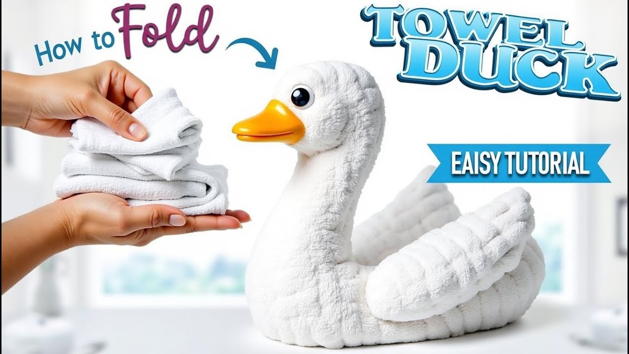 How to Fold a Towel Duck | Easy Towel Folding - YouTube