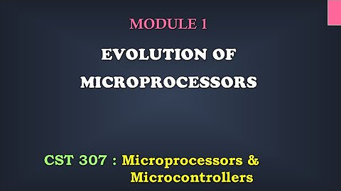 KTU_CST 307 Microprocessors and Microcontrollers - YouTube