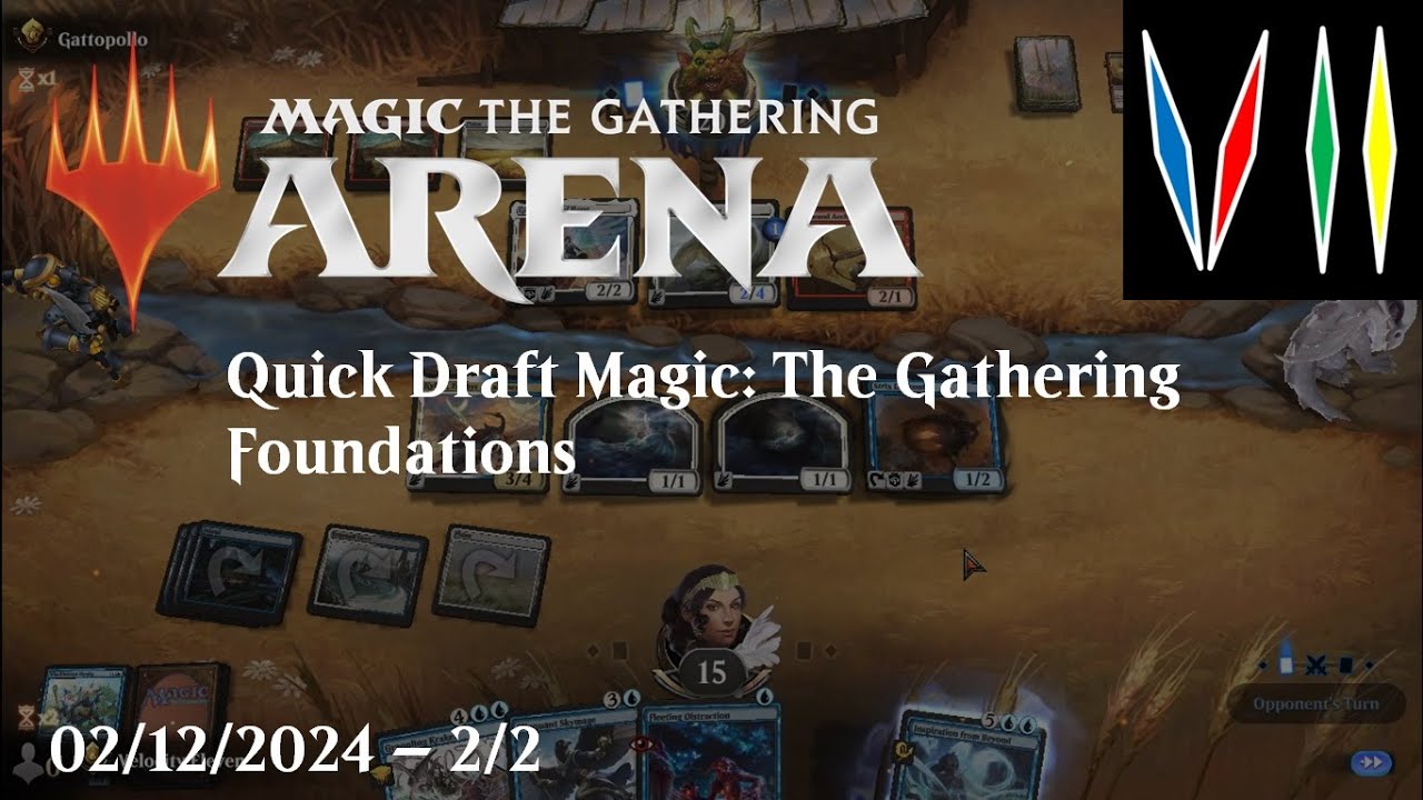 MTG Arena - Quick Draft Magic: The Gathering Foundations (02/12/2024 - 2/2) - YouTube