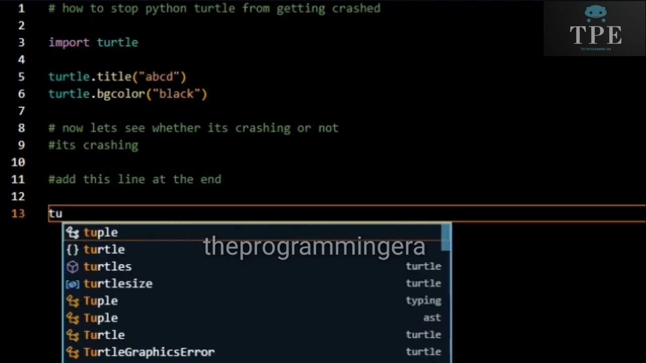 How To Stop Python Turtle From Getting Crashed Python Turtle how-to-stop-python-turtle-from-getting-crashed-python-turtle