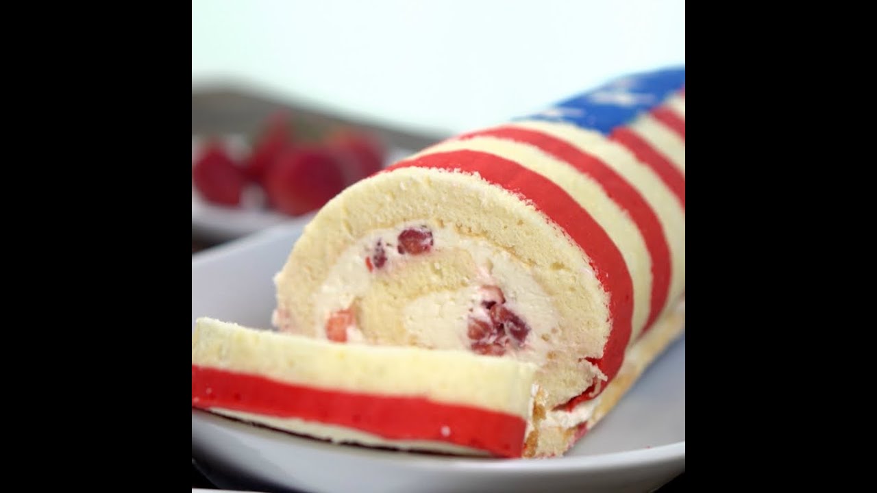American Flag Roll Cake - YouTube