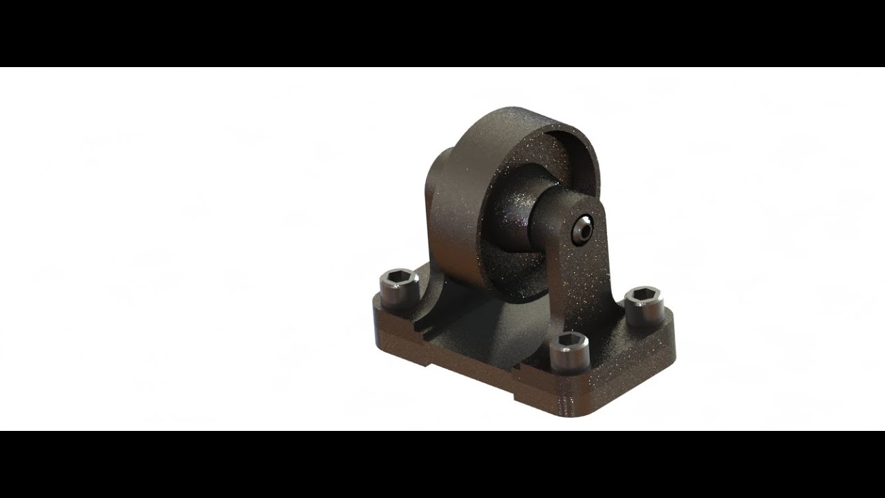 Belt Roller Support On Solidworks - YouTube