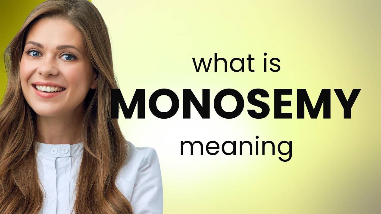 Monosemy — meaning of MONOSEMY - YouTube