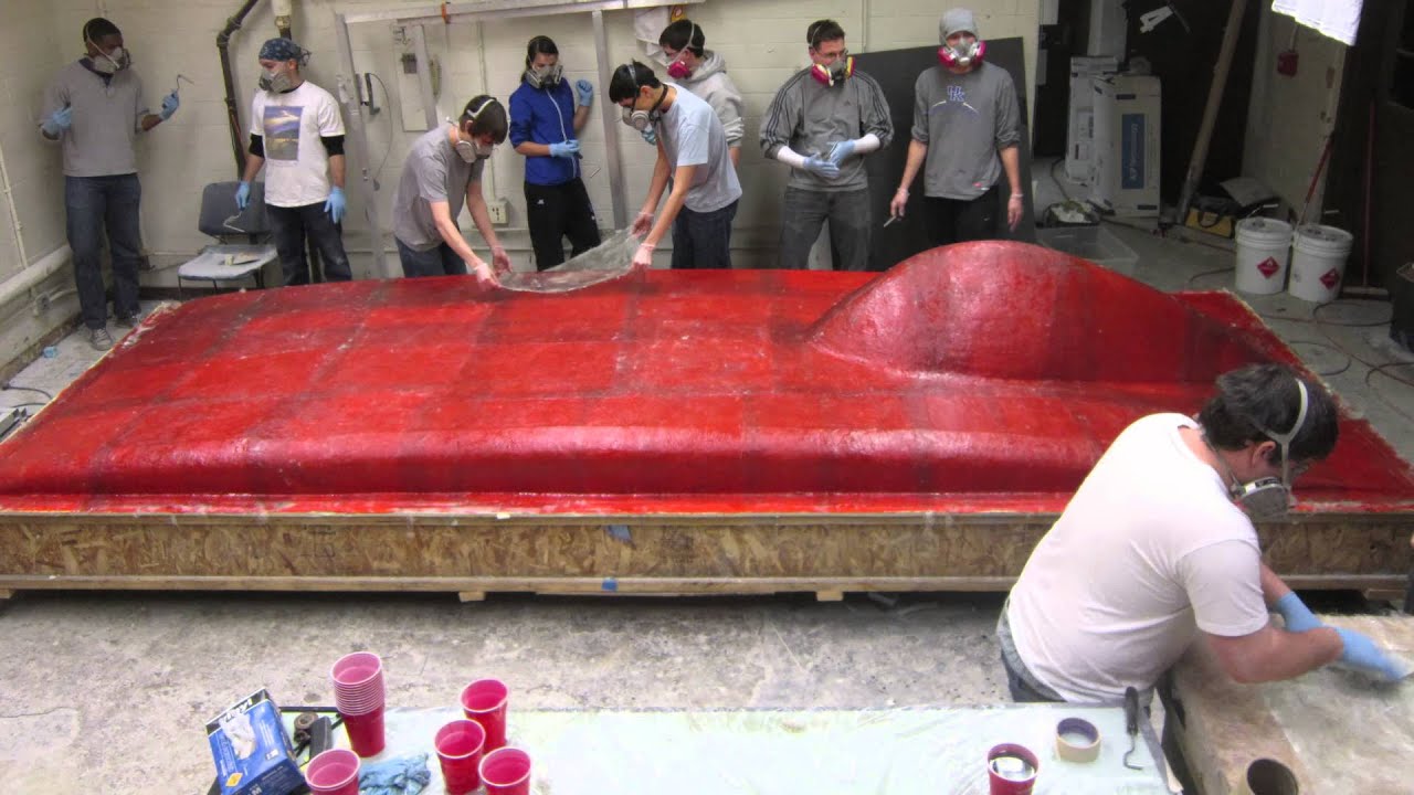 University of Kentucky Solar Car Jan 2014 Top Shell Mold Gel Coat and ...