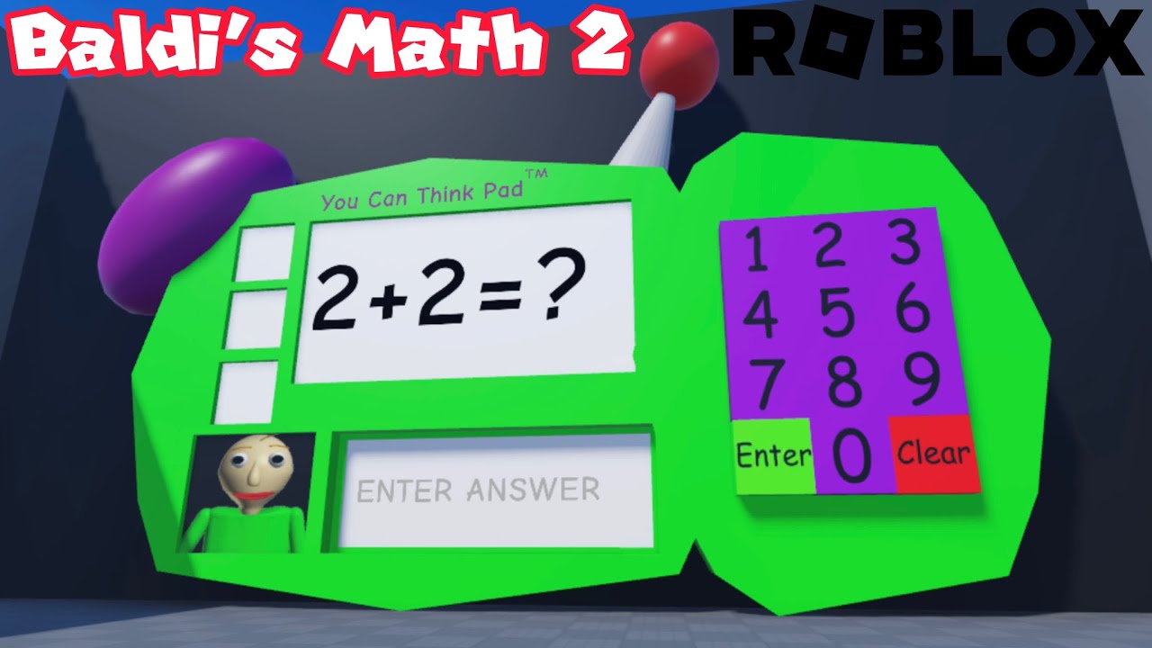 Me Playing Baldi's Math 2 On Roblox! - YouTube