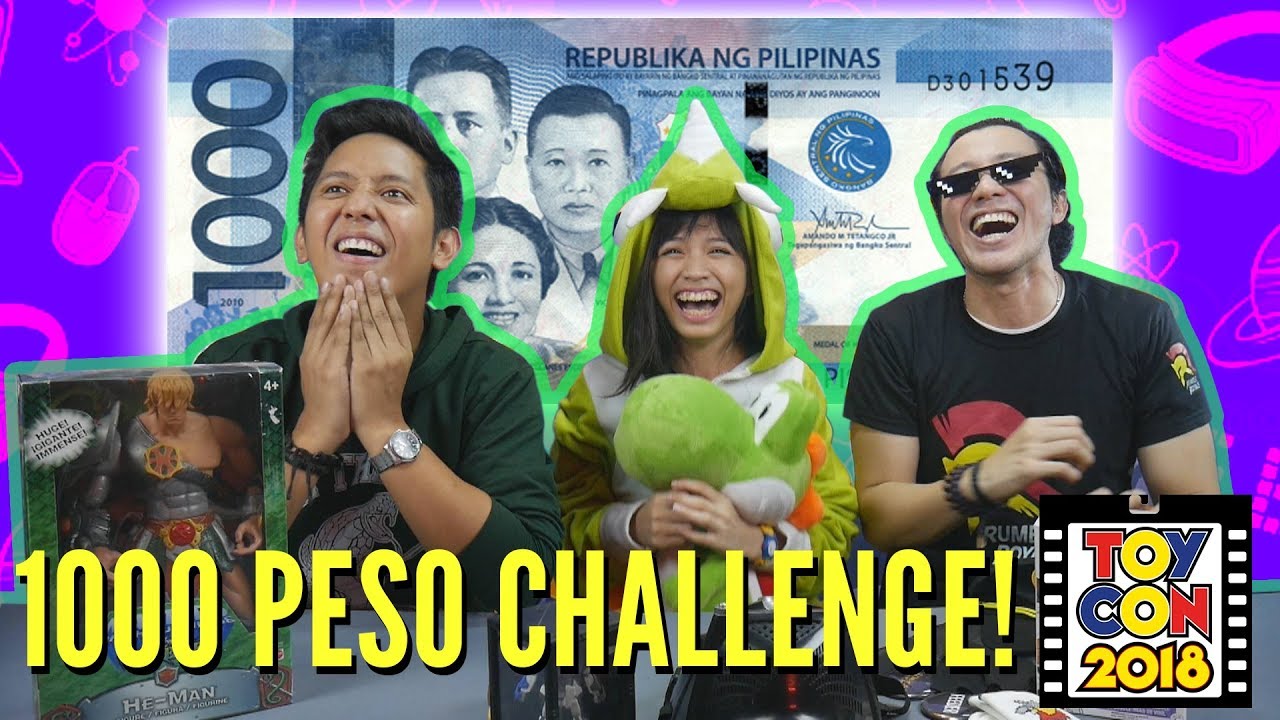 1000 PESO CHALLENGE @ TOYCON 2018! - YouTube