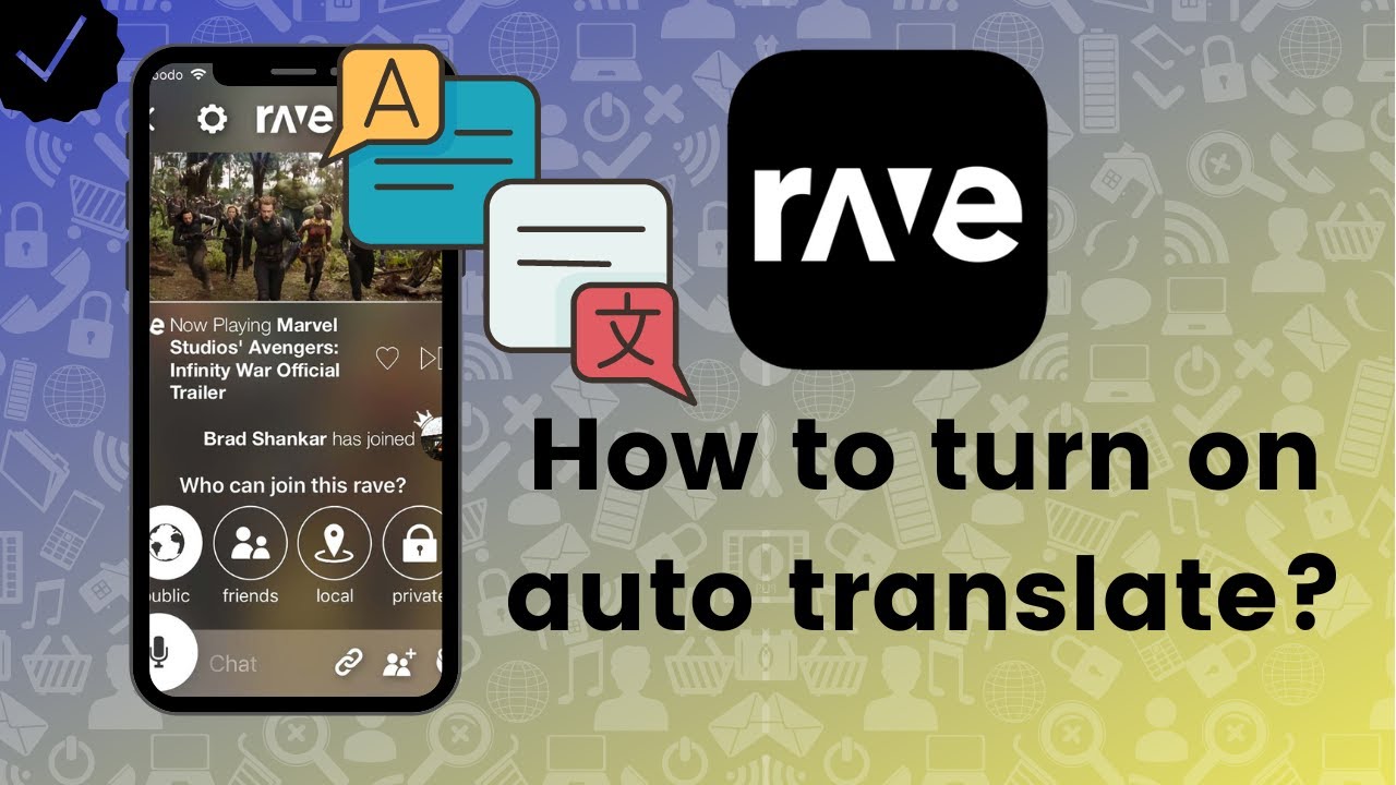 How to turn on the auto translate chat on Rave? - YouTube