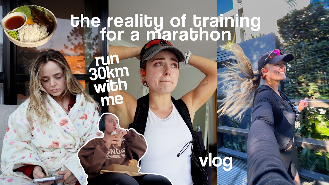 RUN 30KM WITH ME! the reality of training for a marathon, highs and ...