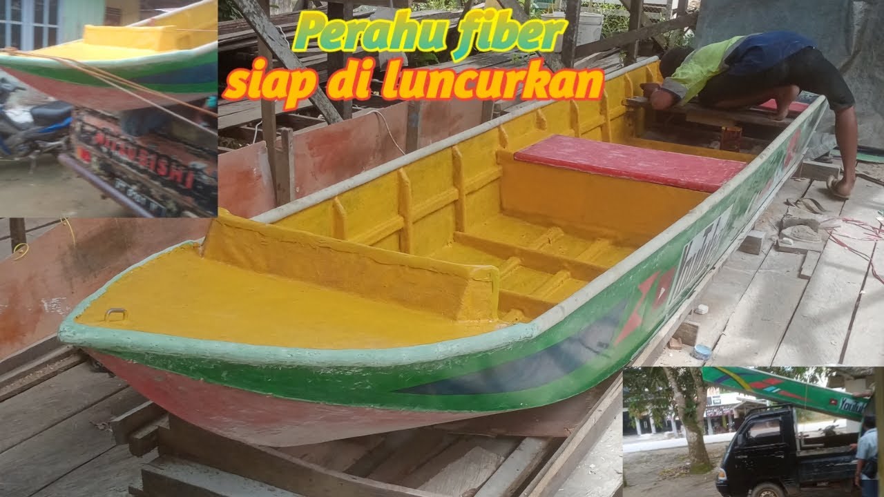 Membuat perahu mancing fiberglass sendiri part 3@Meranti fishing - YouTube