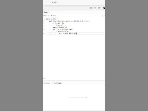 Leetcode #395: Longest Substring with At Least K Repeating Characters #leetcode #leetcodepython ...