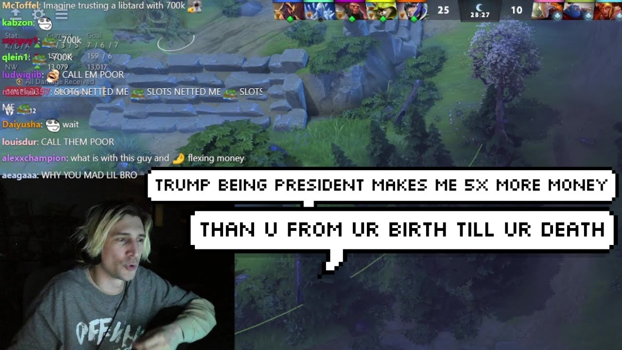xQc Crashes Out on his Viewers & says "Donald Trump will Net him 5x ...
