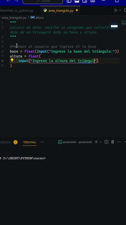 Calcular el área de triangulo en Python. - YouTube
