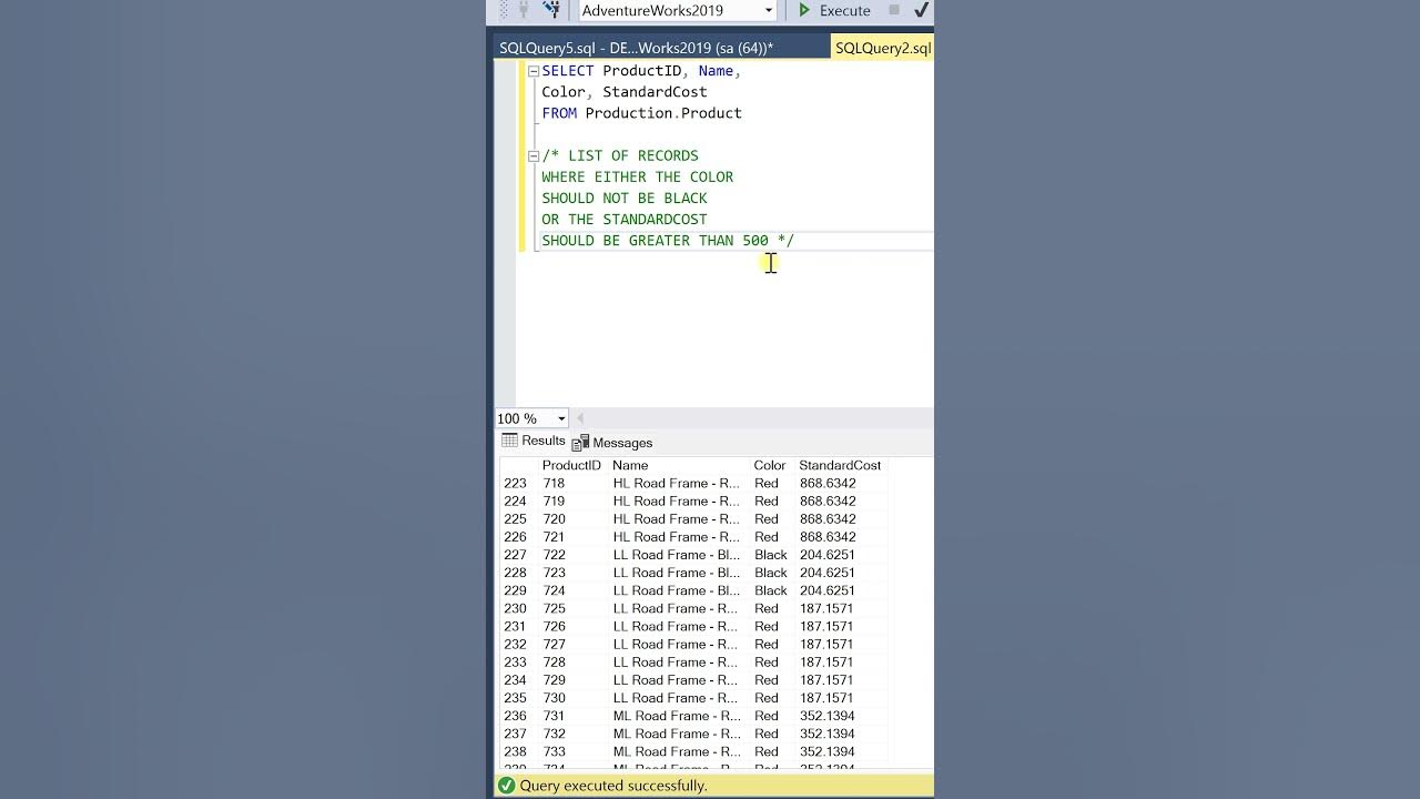 Test Your Sql Skills Shorts Where Clause Sql Sqlcommands Sqlqueries Sqlforbeginners 3766