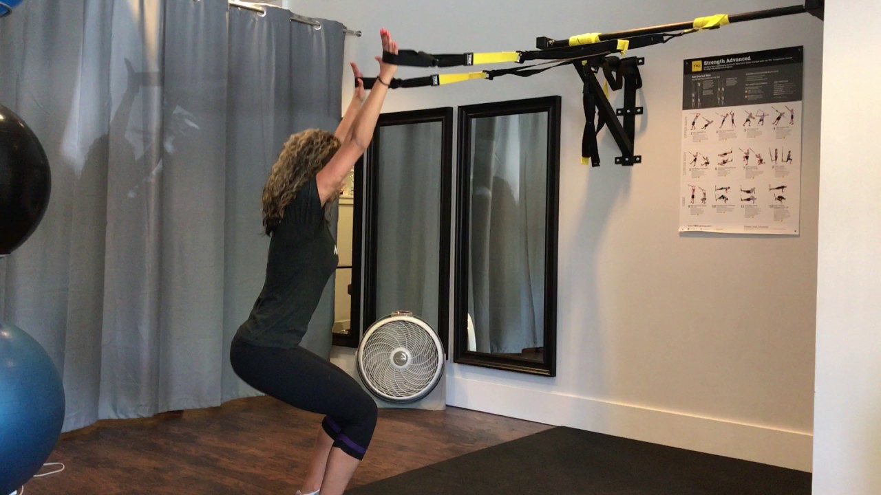 TRX Overhead Squat - YouTube