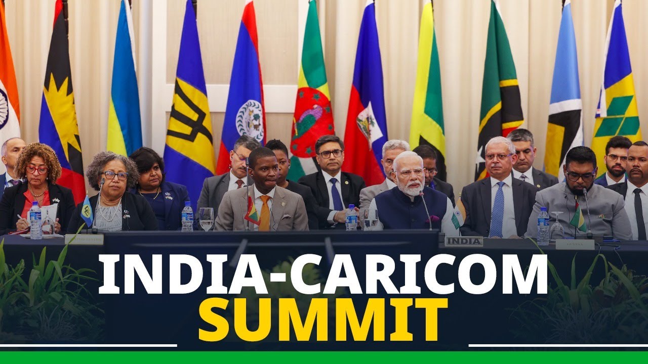 LIVE: PM Modi attends India-CARICOM Summit in Georgetown, Guyana - YouTube