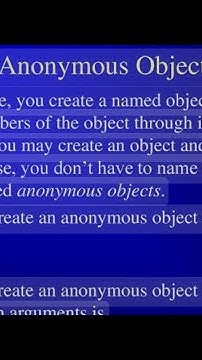 #Anonymous Object in c++ - YouTube