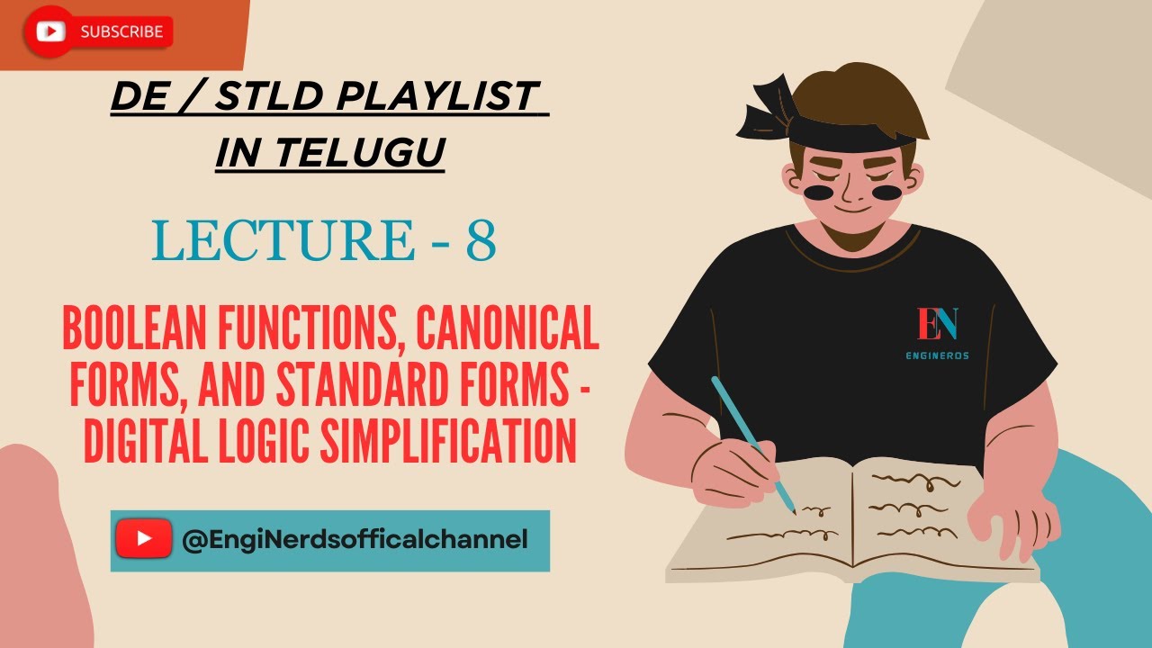 Boolean Functions Canonical Forms And Standard Forms Digital Logic Simplification Youtube