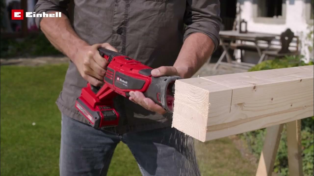 Einhell Accu Reciprozaag TE-AP 18/28 Li BL Solo - Power X-Change - YouTube