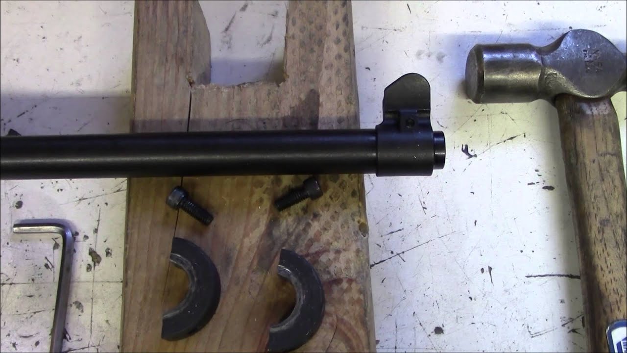Mini 14 30 front sight removal Option 3 - YouTube