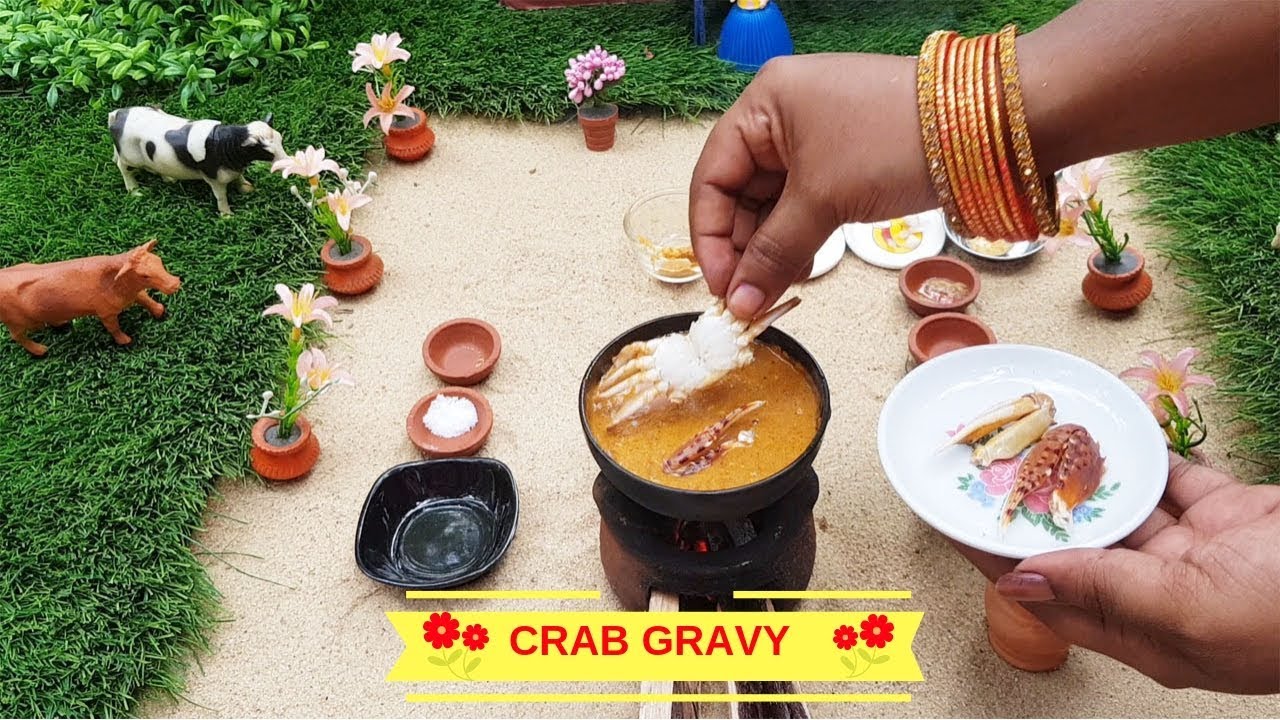 Crab Gravy Recipe in Tamil ||Miniature Cooking||EP#80||Tiny Chutti ...