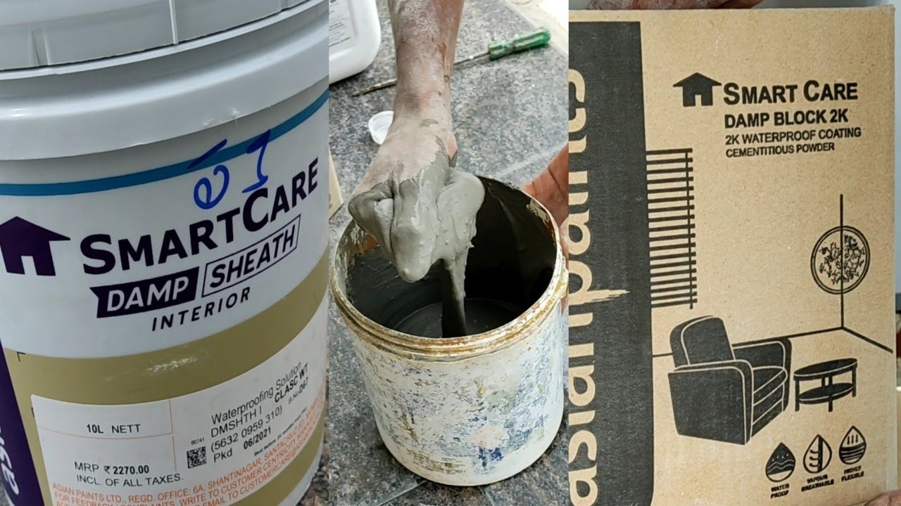 HOME Repair Work Using Damp Block 2K Waterproofing Application Process ...