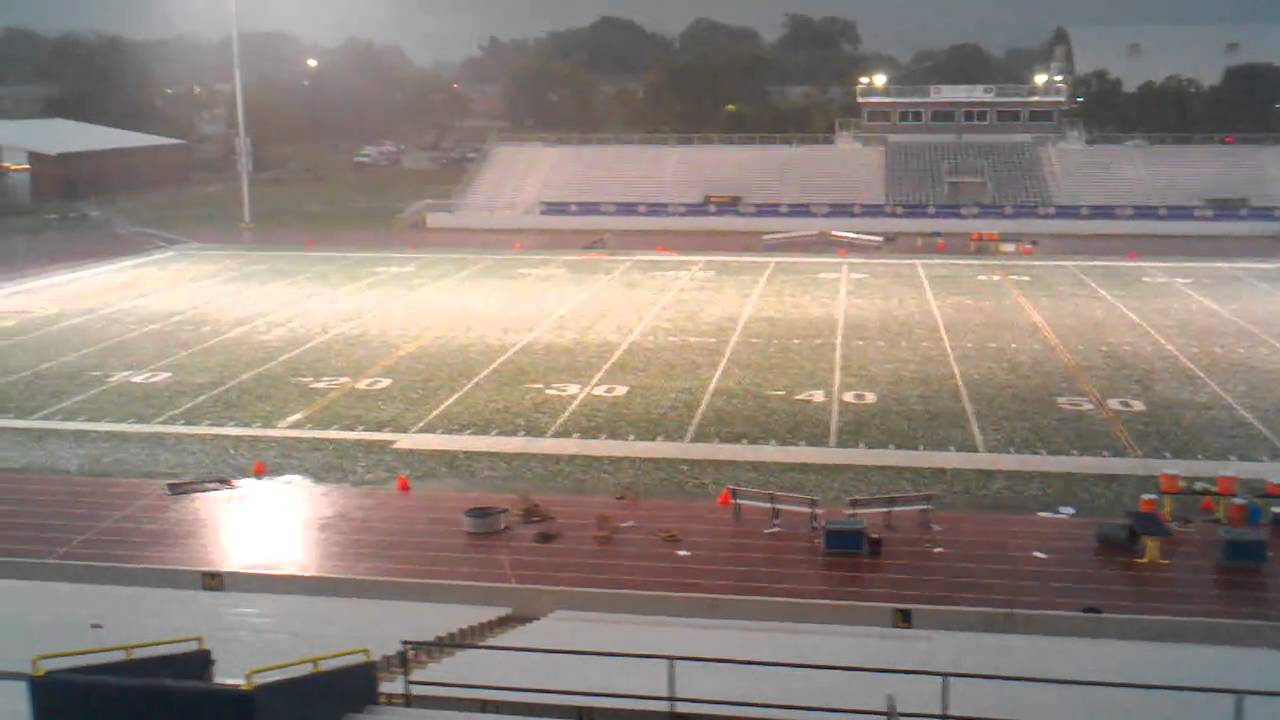 Texas A&M Commerce hail storm - Memorial Stadium - YouTube