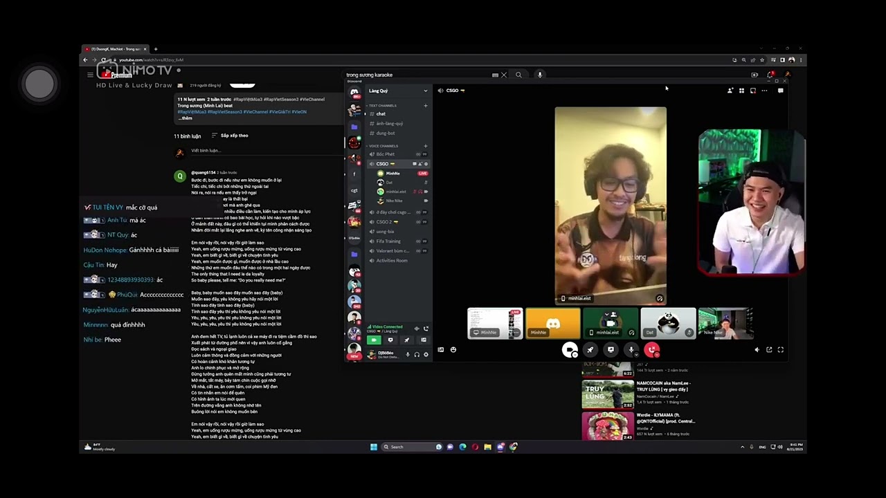 minh lai và rambo live rap trong sương - YouTube