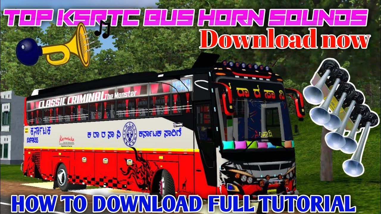 ⭕ KSRTC BUS HORN SOUND IN BUS GAME//HOW TO DOWNLOAD HORNS IN BUS GAME ...