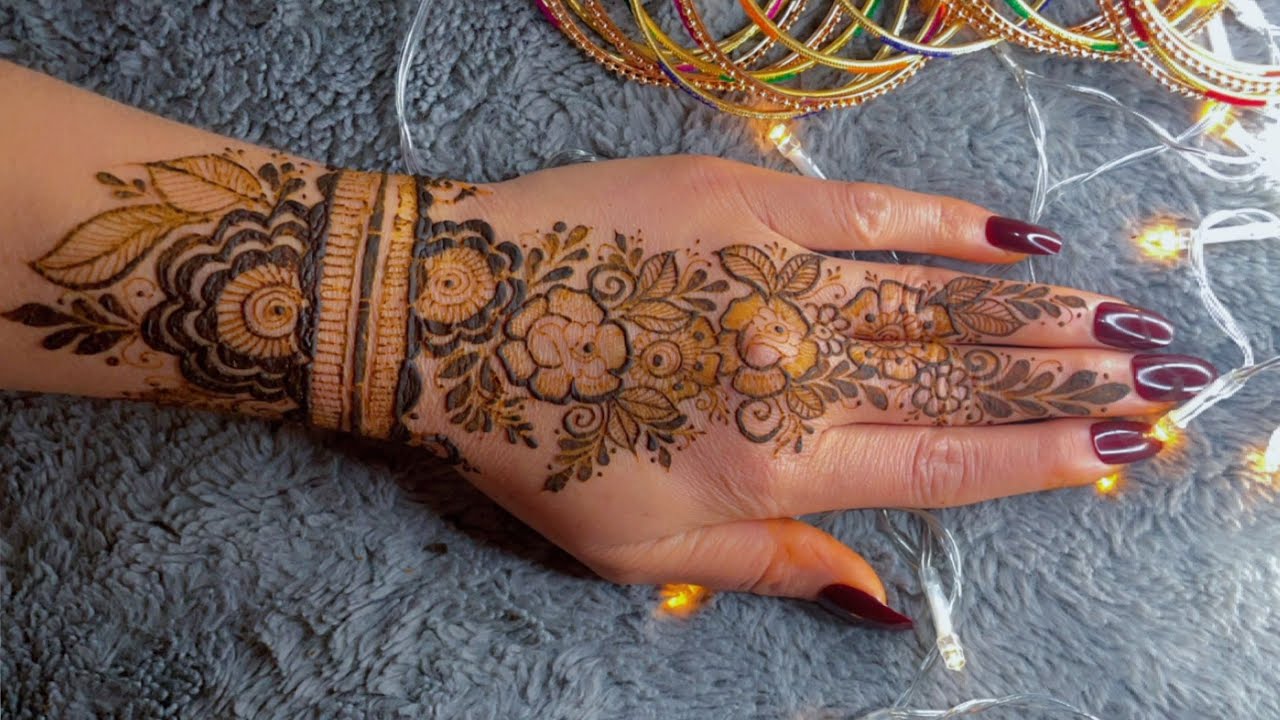 New Beautiful trendy stylish henna design 2024 || wedding henna design ...